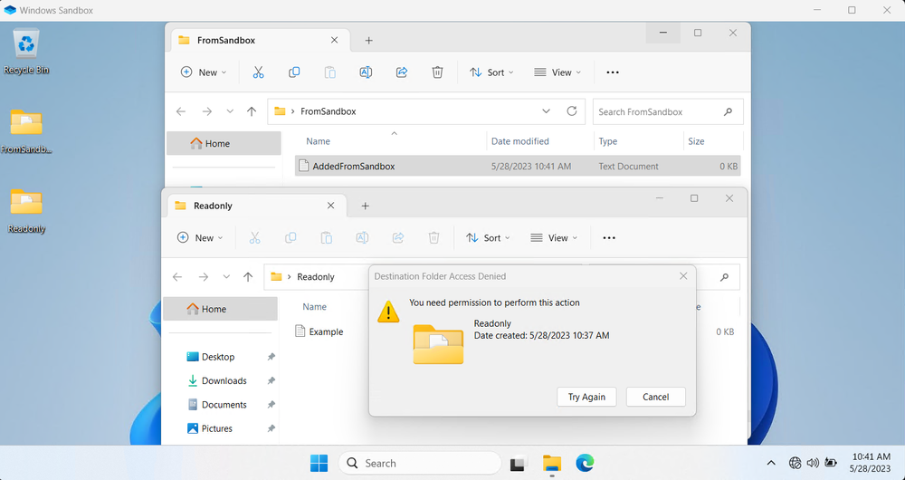 Using Windows Sandbox